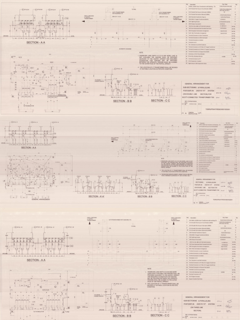 2x25 KV PSI Drawings | PDF | Electric Power Distribution | Wire