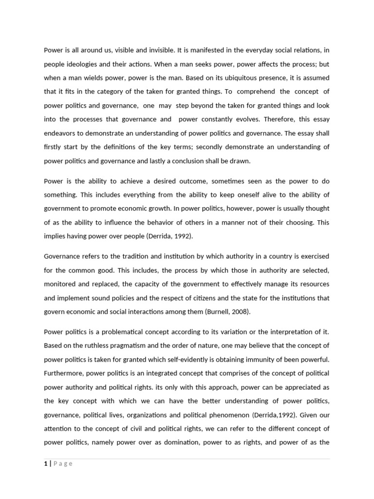 Assignment Civic Education Final | PDF | Governance | Institution