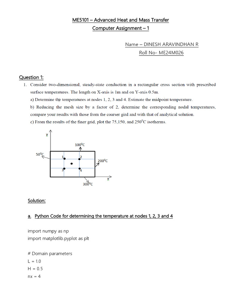 dINESH AHMT Assignment 1 | PDF | Applied Mathematics | Computer Programming