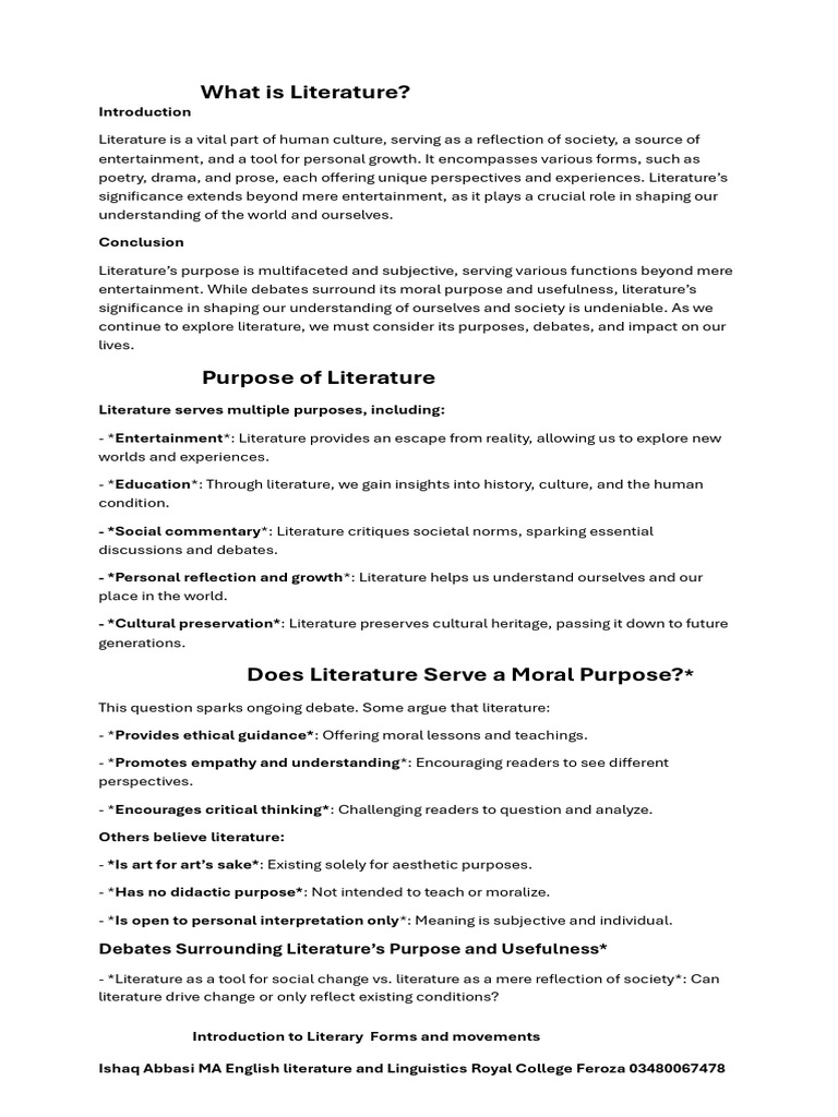 Understanding Literary Movements | PDF | Poetry | Metre (Poetry)