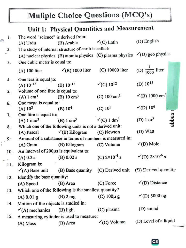 Physics_MCQS_Class_9th[1] | PDF