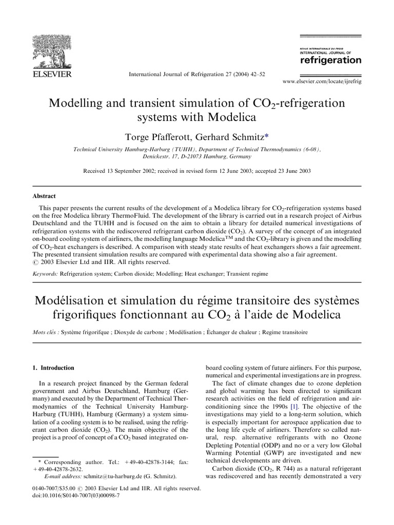 Modelling and Transient Simulation of CO2-Refrigeration Systems With ...
