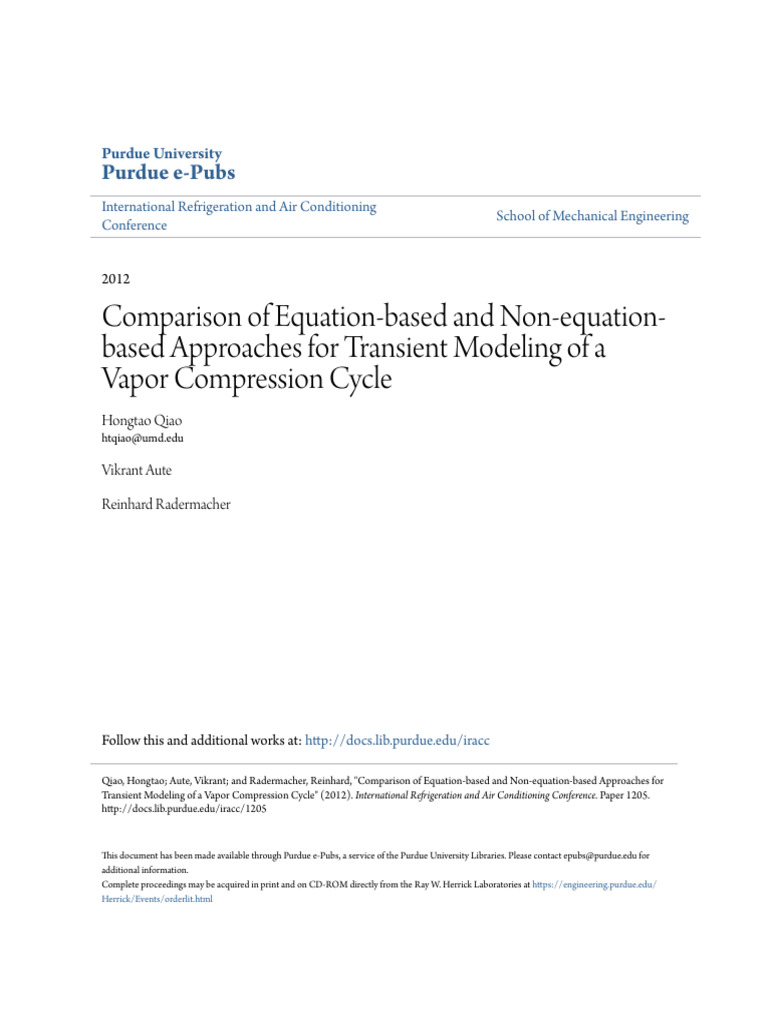 Comparison of Equation-Based and Non-Equation-Based Approaches Fo | PDF | Fluid Dynamics ...