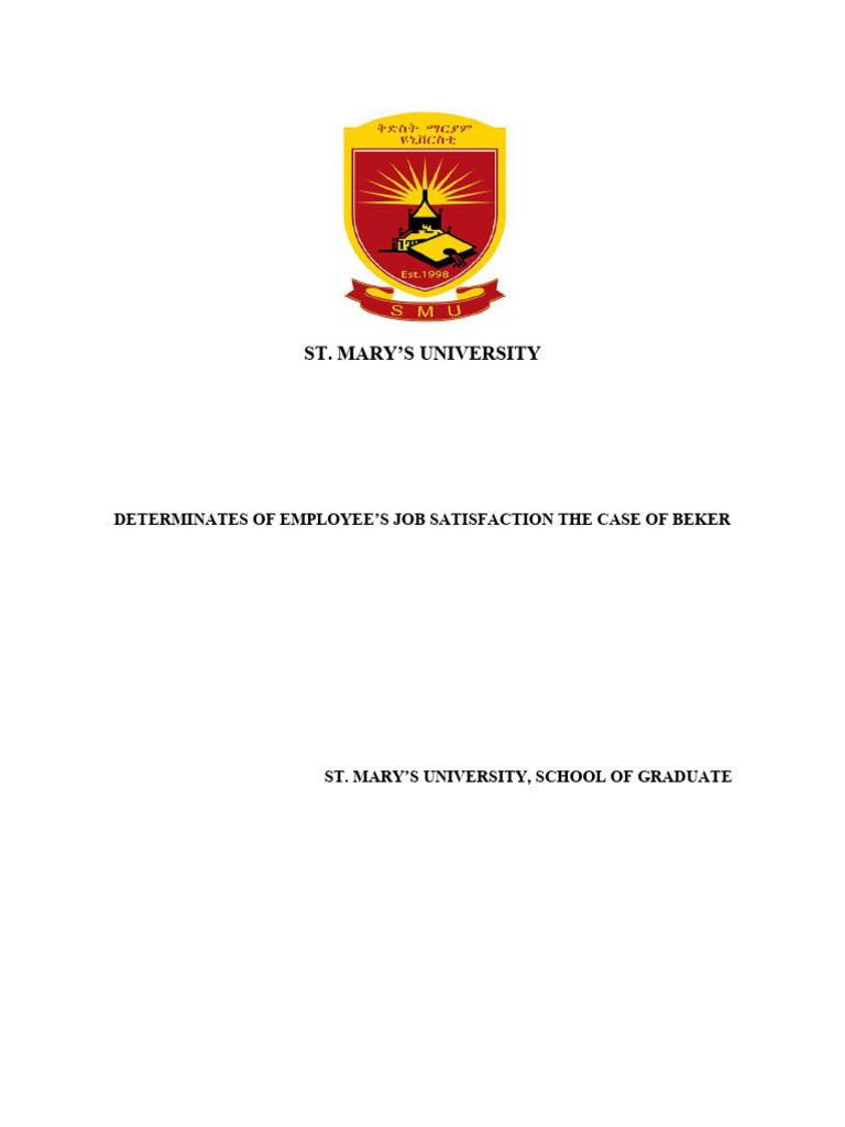 Addisu Wubneh Worku | PDF | Job Satisfaction | Quantitative Research