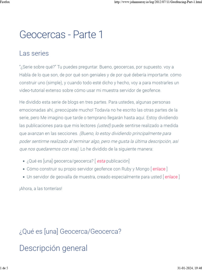 Murray - Geocercas - Parte 1 | PDF | Informática