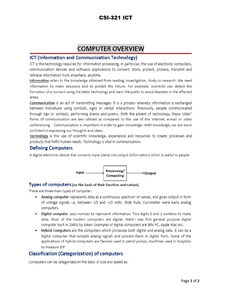 ICT (Important Doucment) | PDF