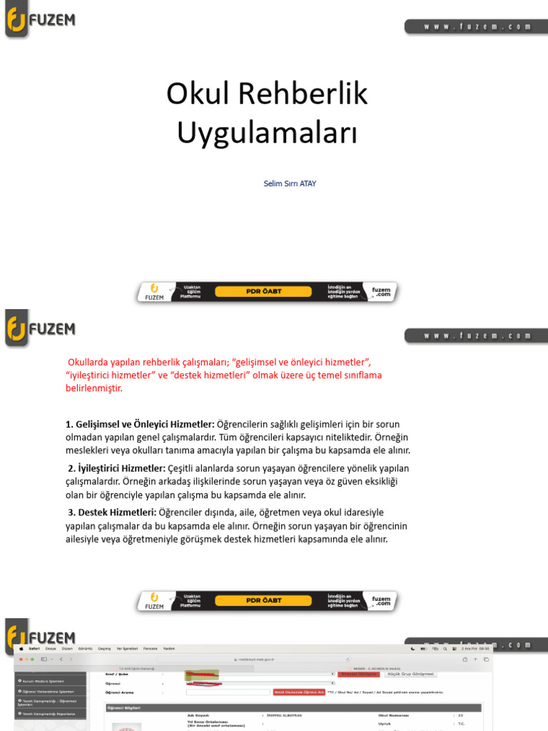 Rehberlik Uygulamaları | PDF