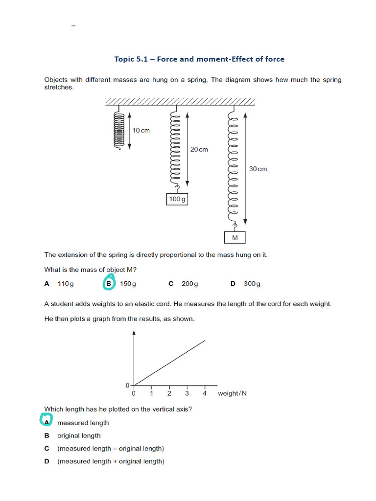 1 IGCSE Physics Paper 1 Classified | PDF