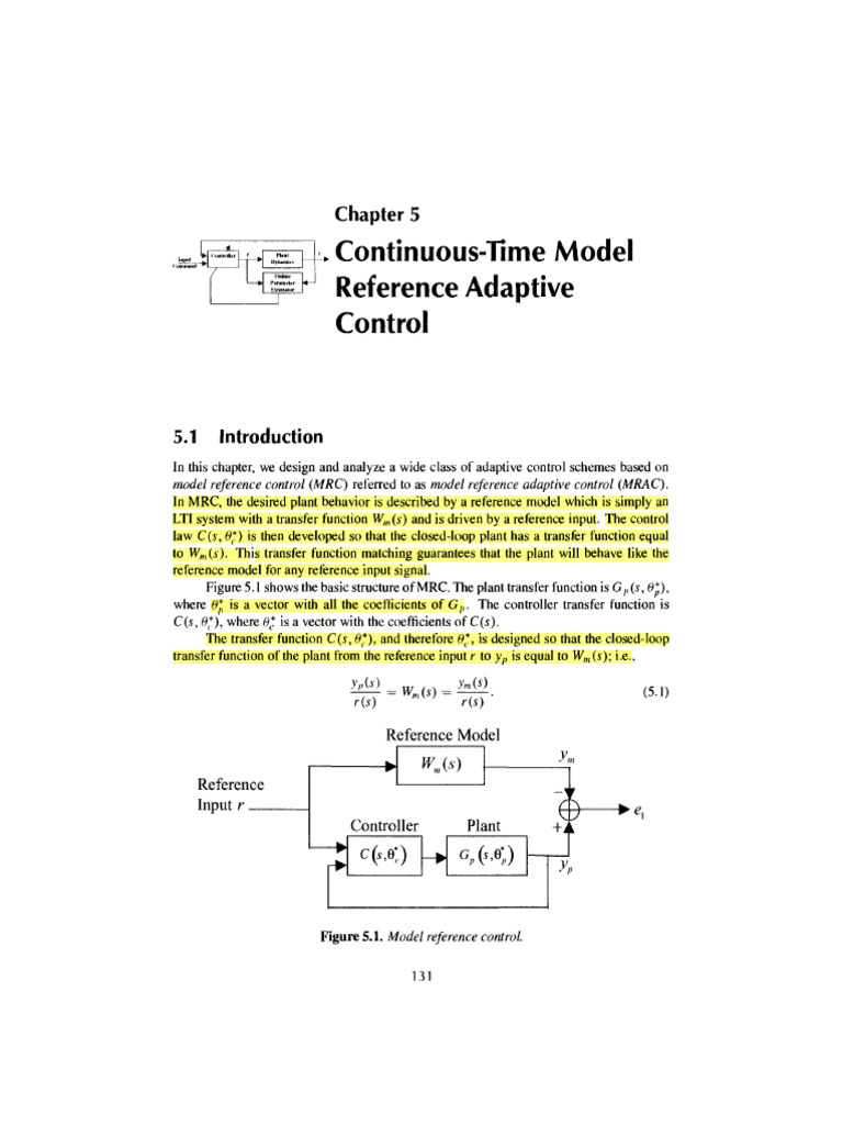 Extracted Pages From Adaptive Control Tutorial _ MRAC | PDF | Equations ...