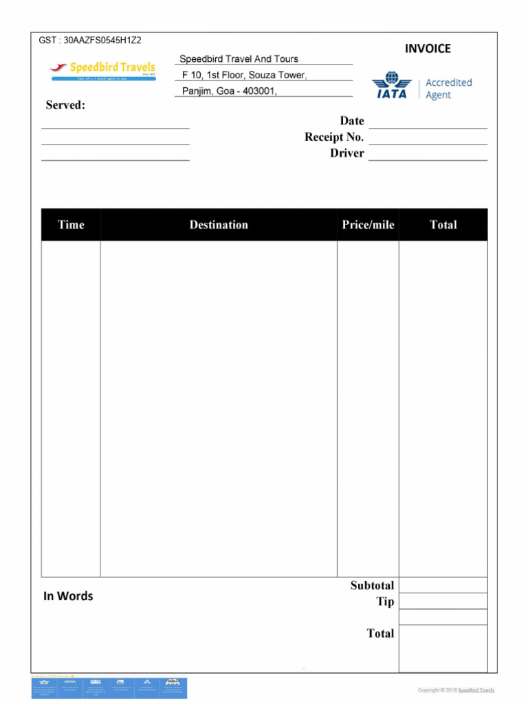 Cab Receipt | PDF