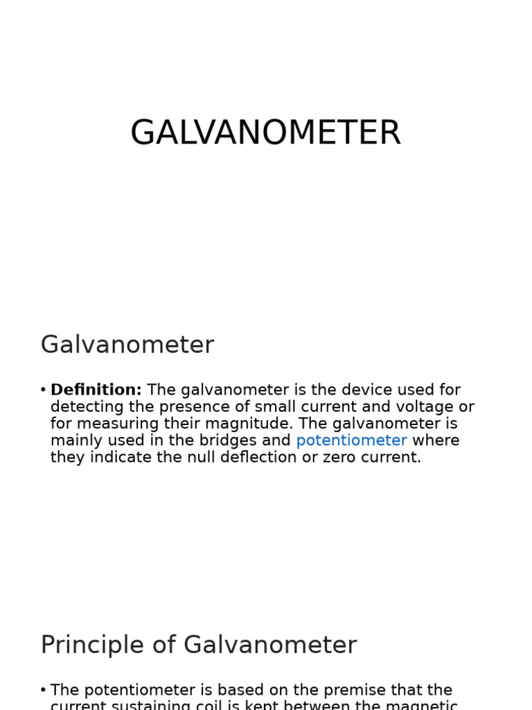 Galvanometer, Conversion To Ammeter and Voltmeter | PDF | Electrical ...