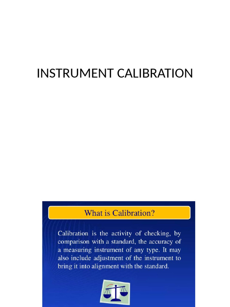Instrument Calibration | PDF