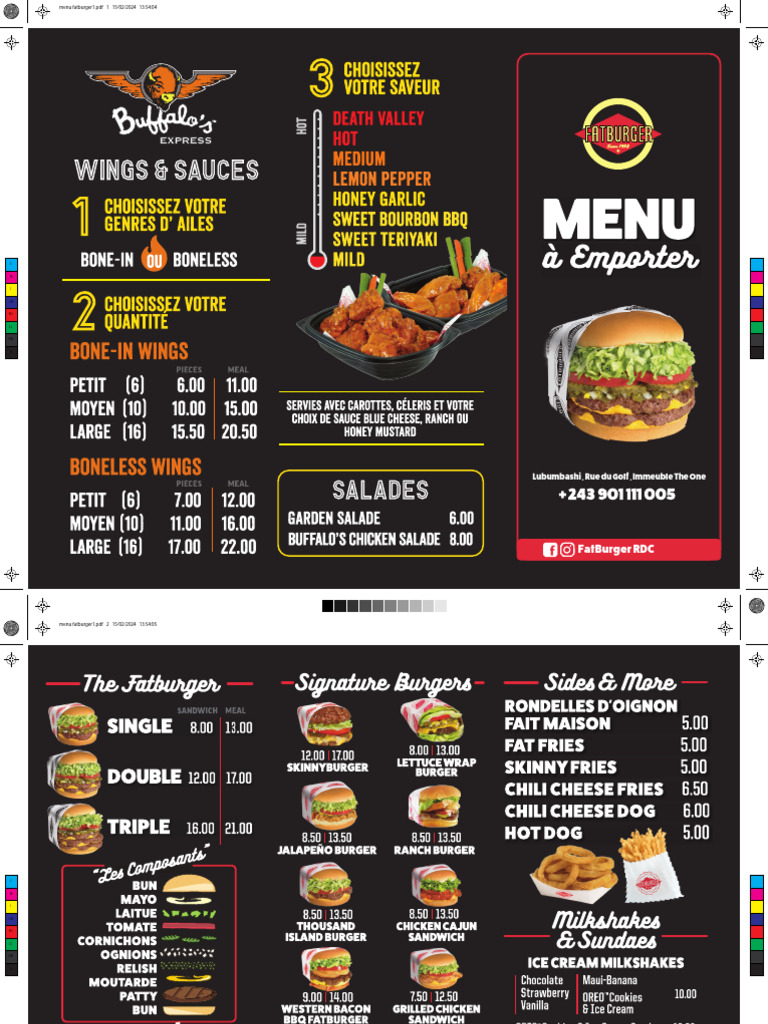 Menu Fatburger | PDF
