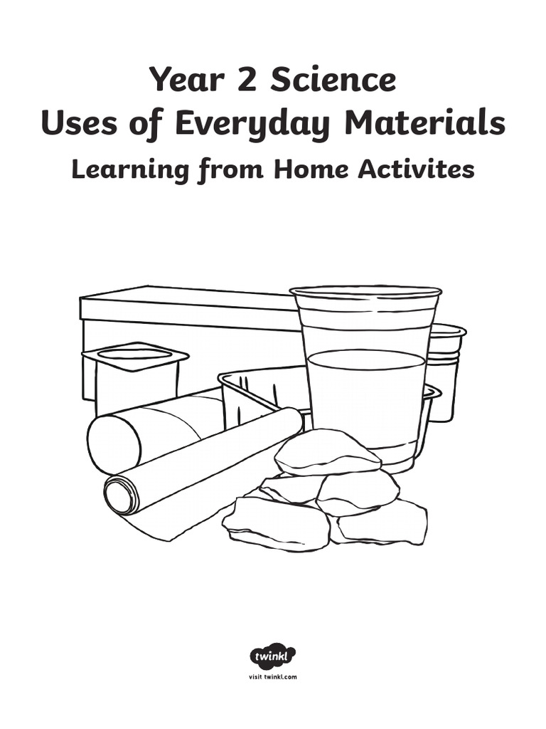 Year 2 Science Uses of Everyday Materials Learning From Home Activity ...