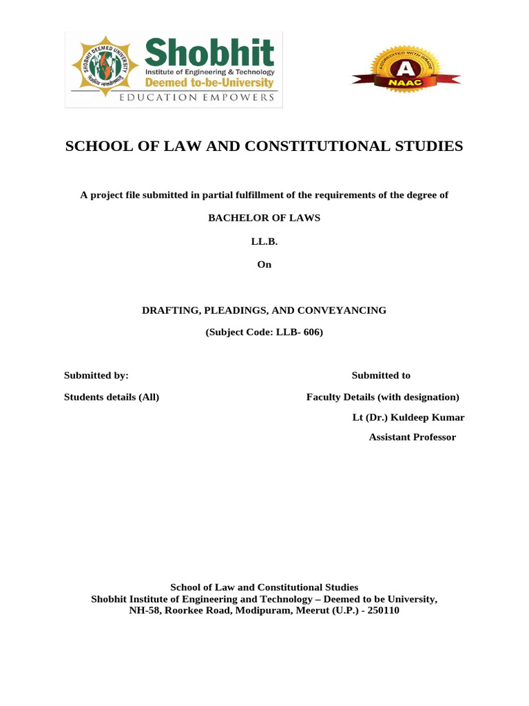Format For Drafting File No-1 | PDF