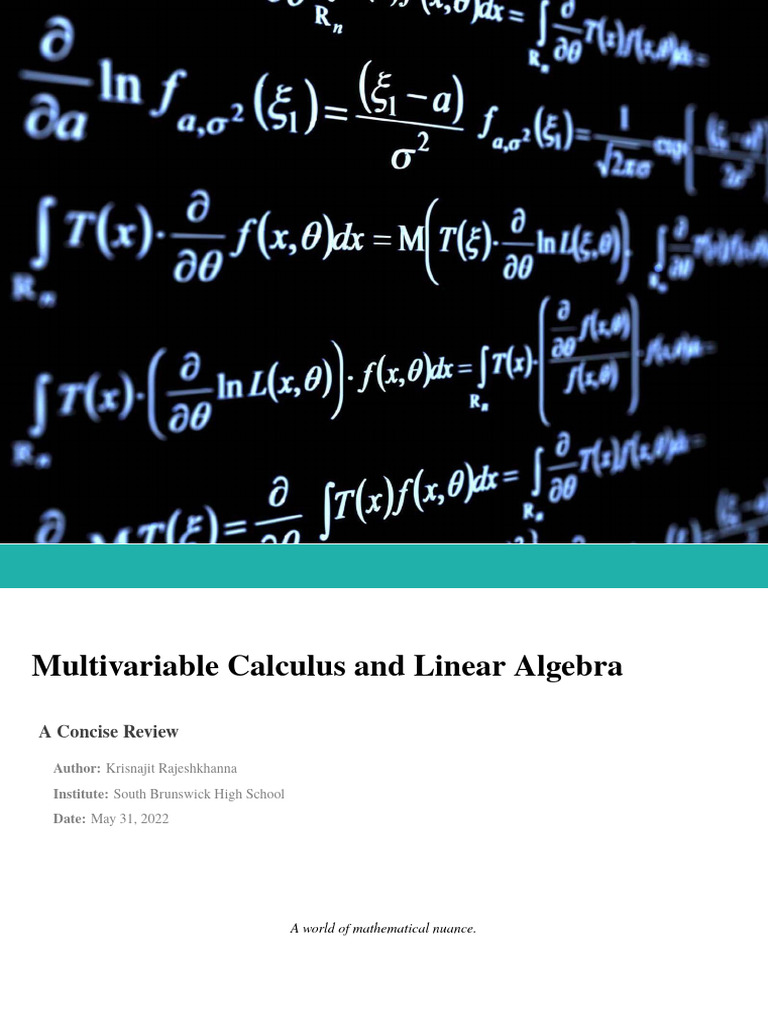 MCLA Concise Review | PDF | Linear Map | Matrix (Mathematics)