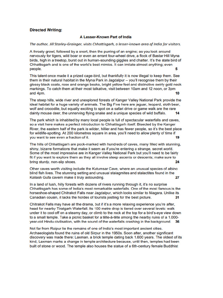 5.2-informal letter-a lesser known part of india | PDF