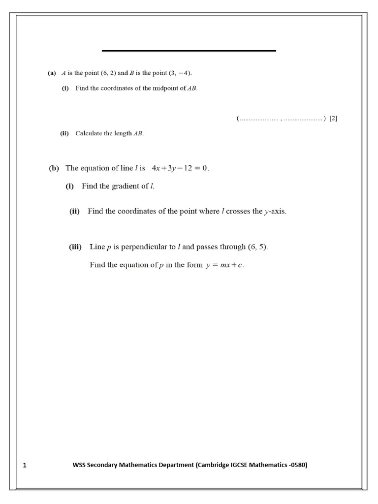 Coordinate Geometry & Vectors P4 | PDF | Geometry | Mathematics