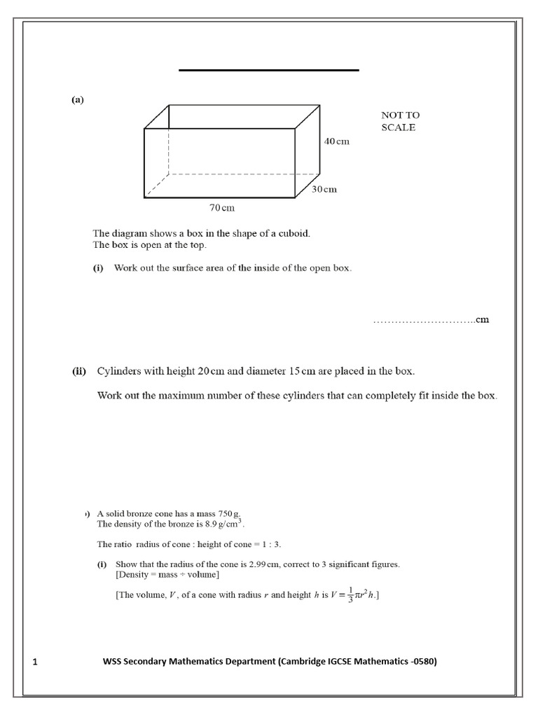 Geometry & Mensuration - P4 | PDF | Student Assessment And Evaluation ...