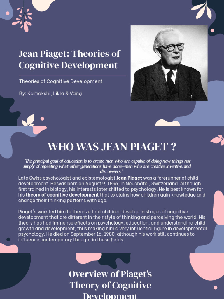 Jean Piaget - Theories of Cognitive Development | PDF | Behavioural ...