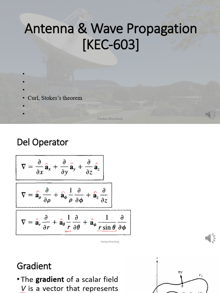Del Operator and Vector Calculus Concepts | PDF | Divergence ...