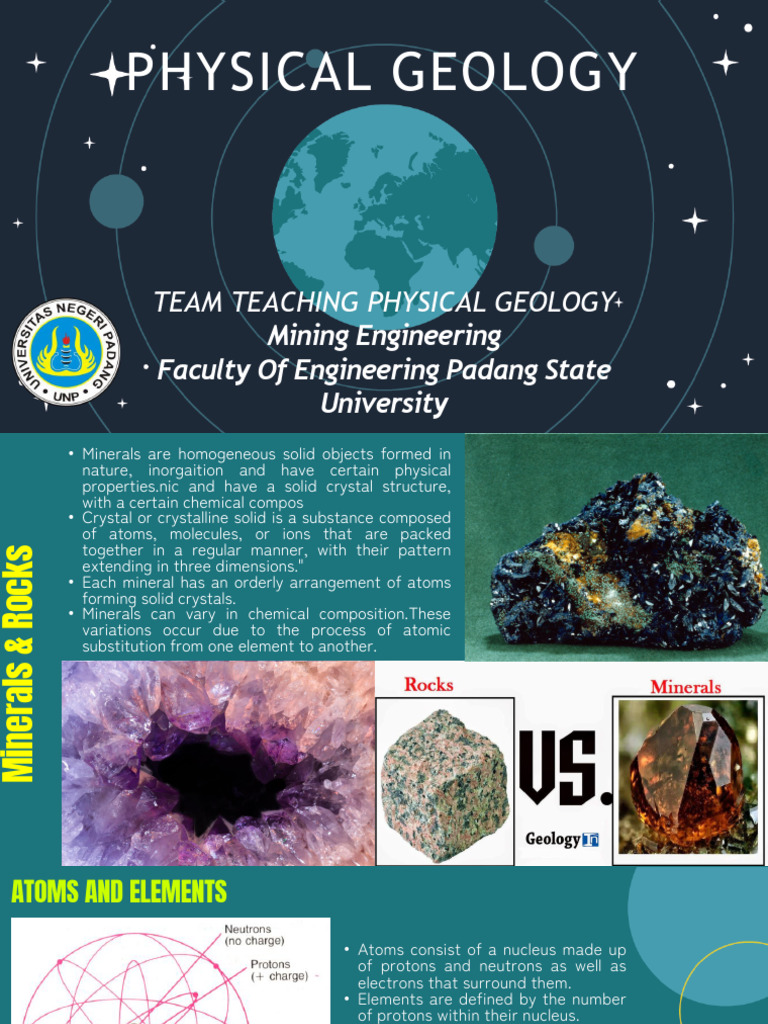 Physical Geology - 03 ROCK & MINERAL | PDF | Minerals | Atoms