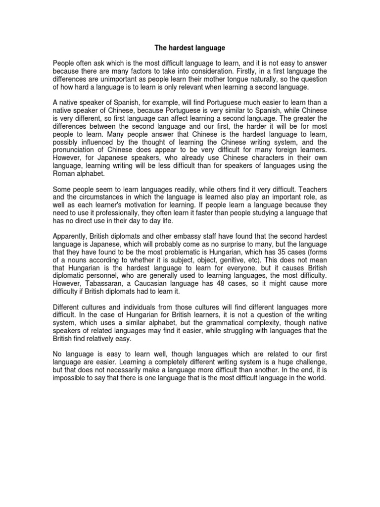 Reading Exercises | PDF | Second Language Acquisition | Second Language