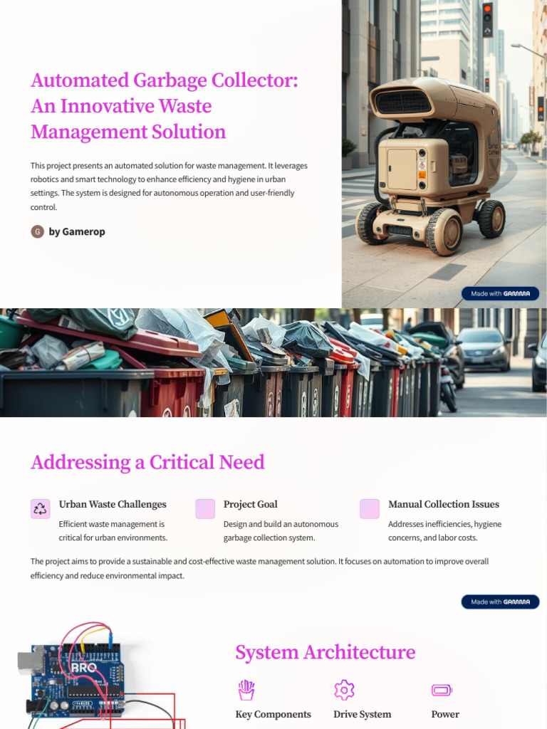 Automated Garbage Collector An Innovative Waste Management Solution ...
