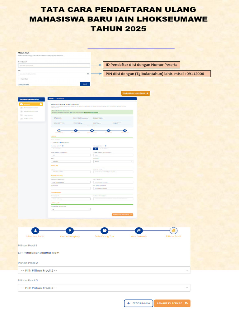 Tata Cara Daftar Ulang Mahasiswa Baru Tahun 2025 | PDF