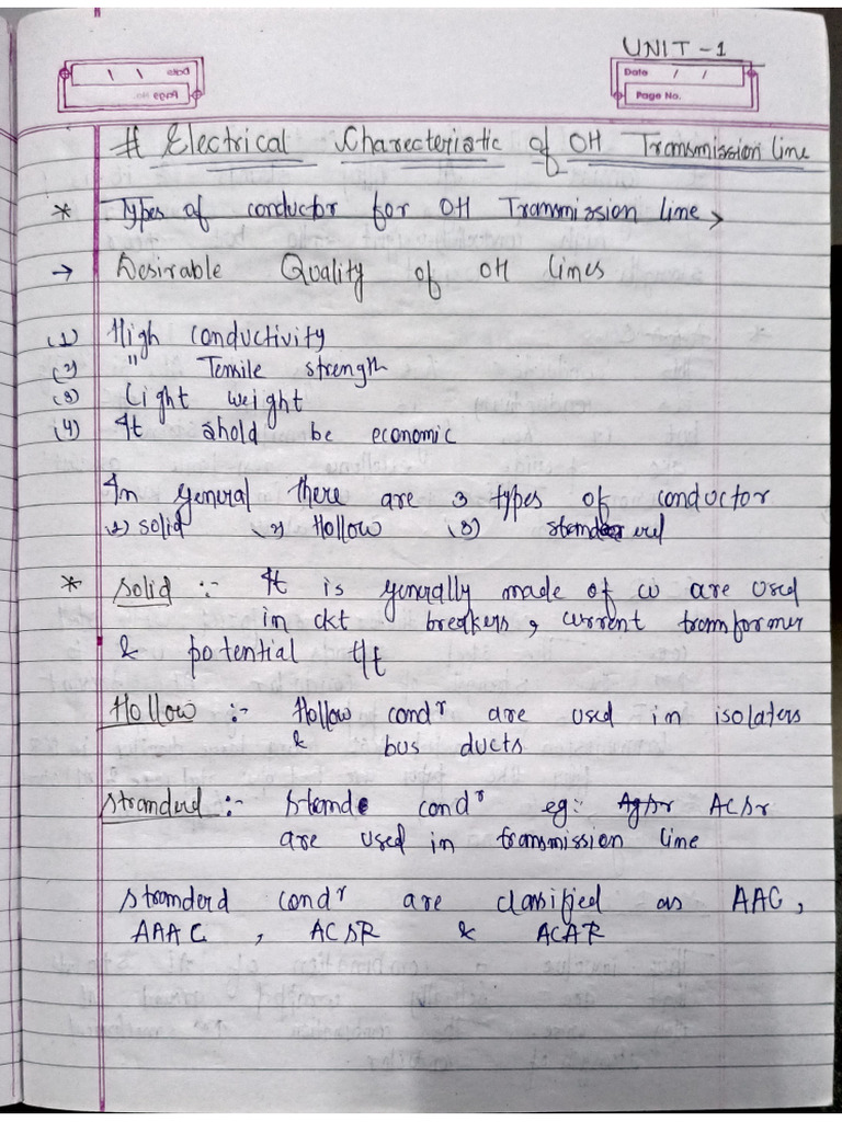 Power System Class Notes. | PDF