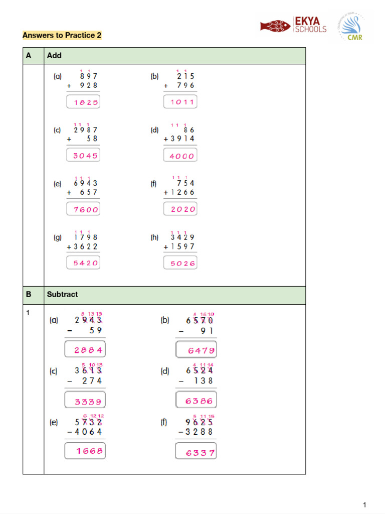 Lesson 2 Worksheet Answer Key | PDF