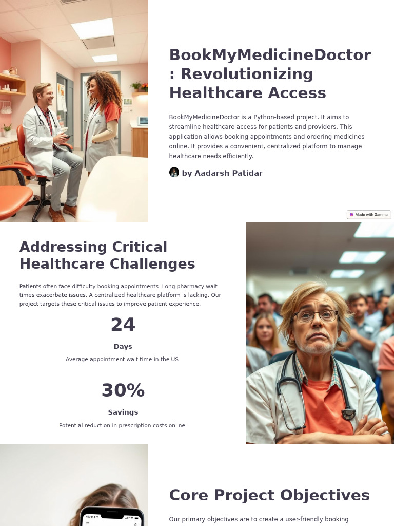 Copy of BookMyMedicineDoctor Revolutionizing Healthcare Access | PDF | Databases | Python ...