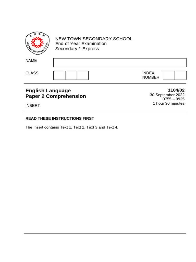 1E EL EOY 2022 P2 INSERT (1) | PDF | Veganism | Diet (Nutrition)