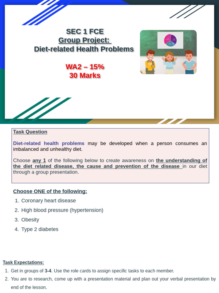 Sec 1 FCE WA 2 2024 - Group Presentation - Sem1 | PDF | Human Diseases ...