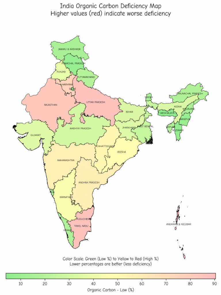 Organic Carbon Deficiency Map | PDF
