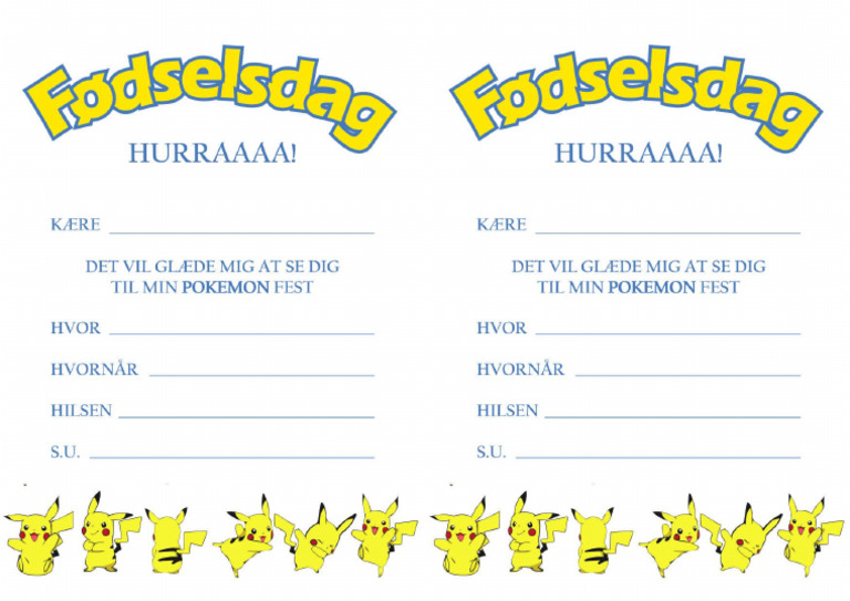 Pokemon Invitationer 1 | PDF