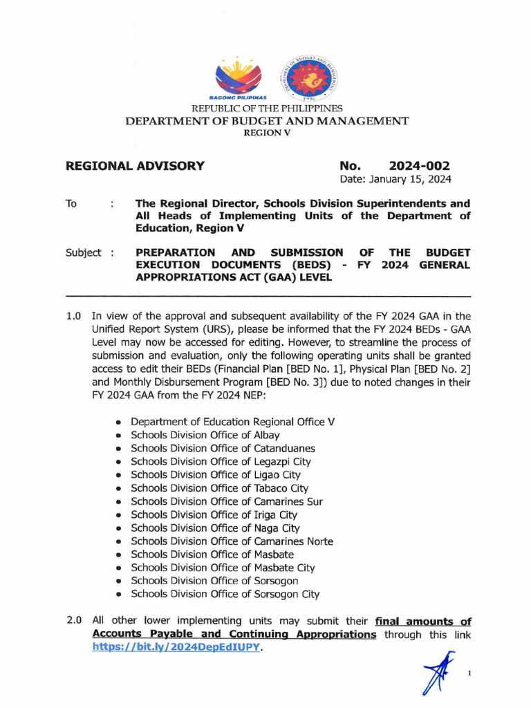 DBM ROV Regional Advisory No. 2024-002 Preparation and Submission of ...