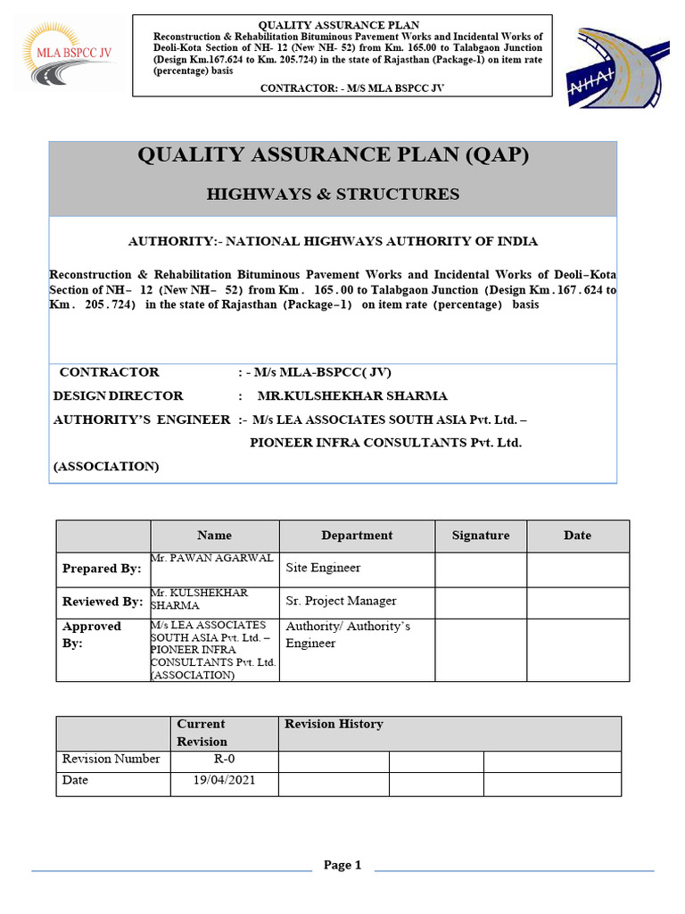 Qap Revised | PDF | Quality Assurance | Specification (Technical Standard)