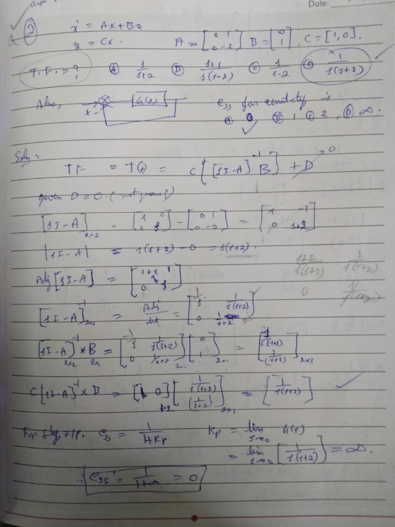State Space Representation Notes | PDF