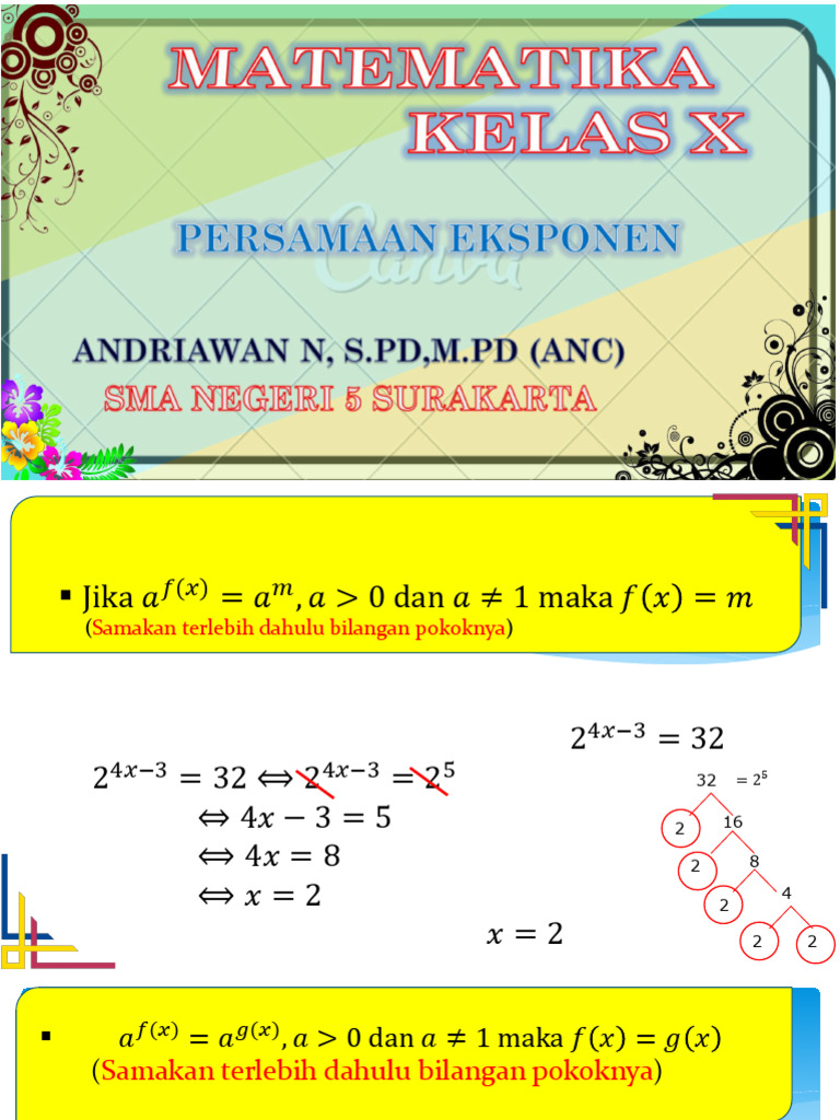 PERSAMAAN EKSPONEN 1 | PDF