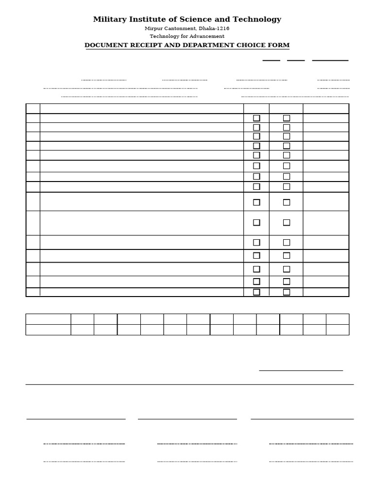 Subject Choice Form 2503987 | PDF | Government And Personhood