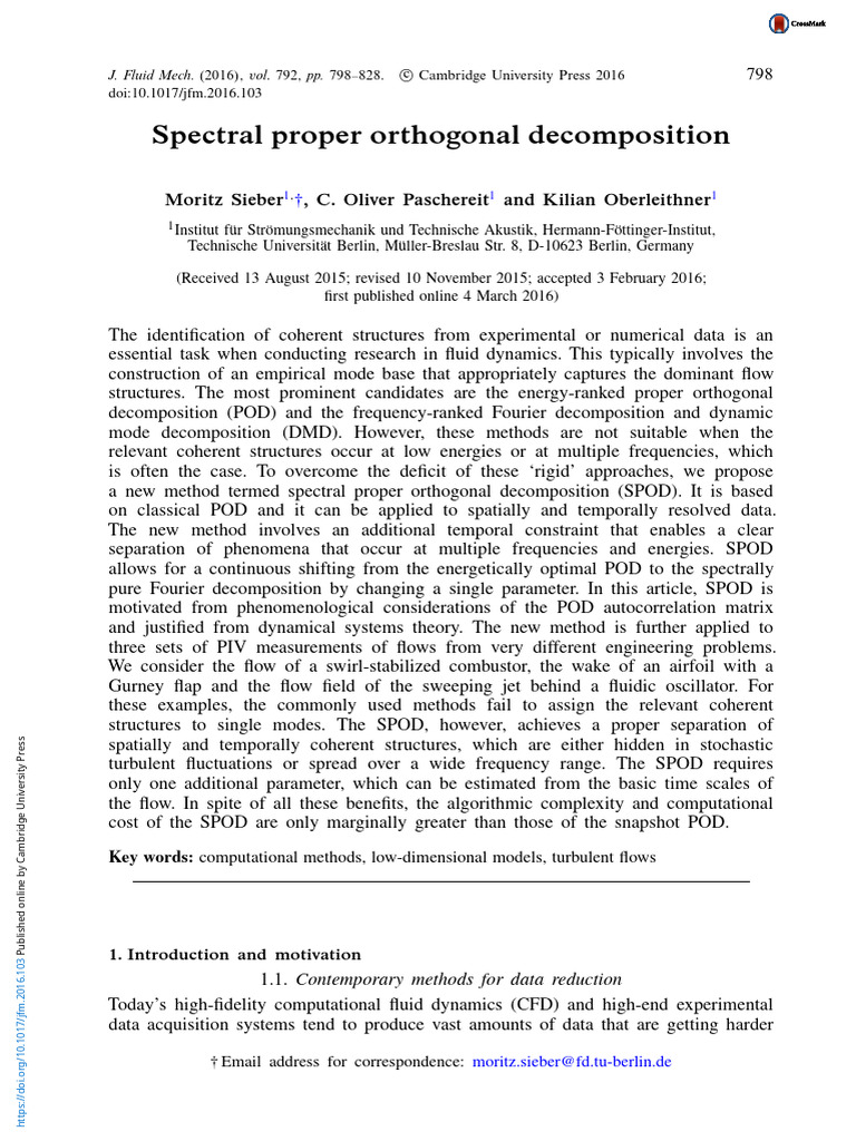 Sieber et al_2016_Spectral proper orthogonal decomposition | PDF | Matrix (Mathematics ...