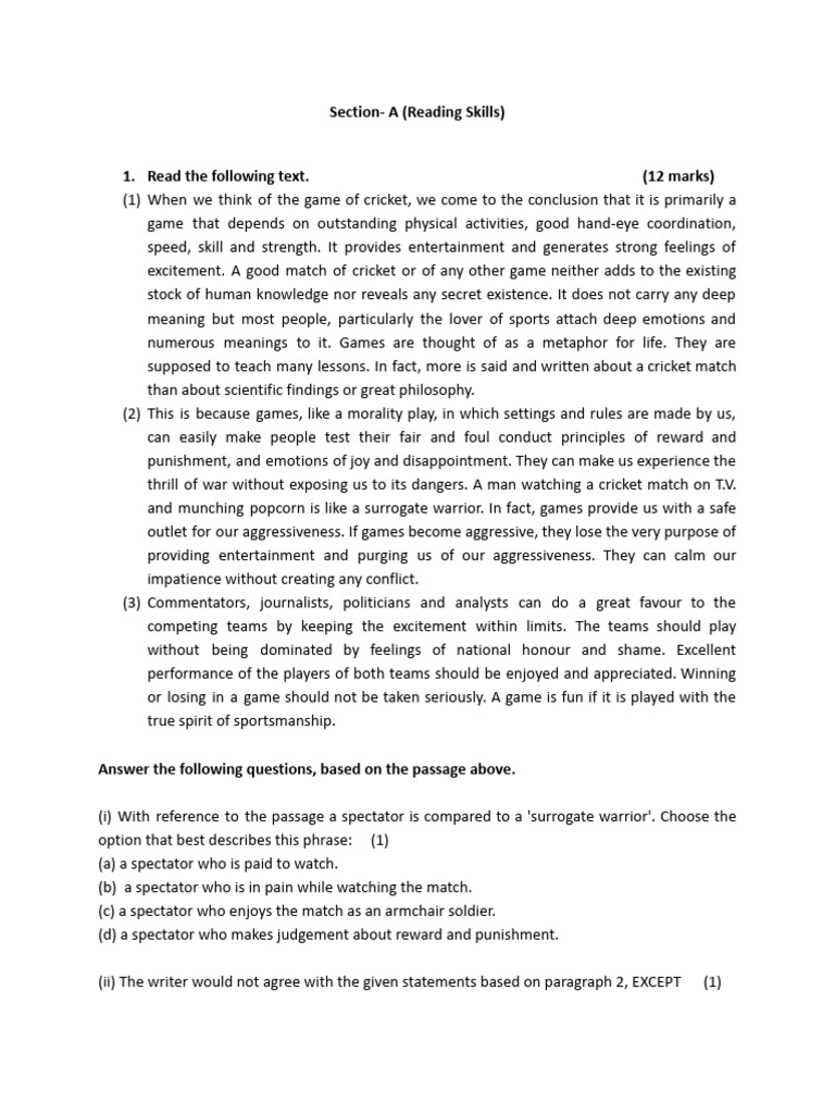 Sample Paper - 5 | PDF | Procrastination | Professional Skills