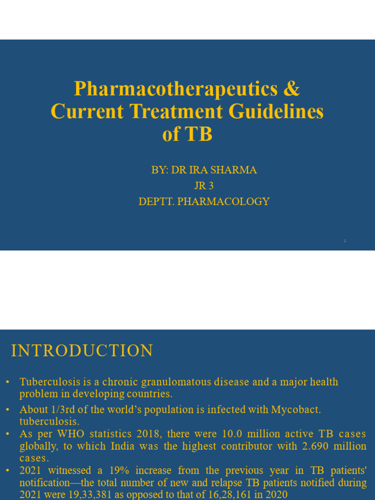 TB Treatment Guidelines and Pharmacotherapy | PDF | Tuberculosis | Vaccines