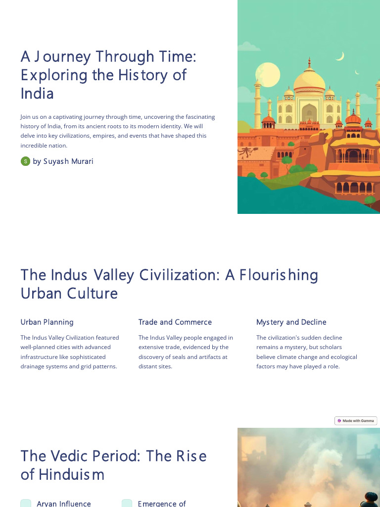 A Journey Through Time Exploring The History of India | PDF | Mughal ...