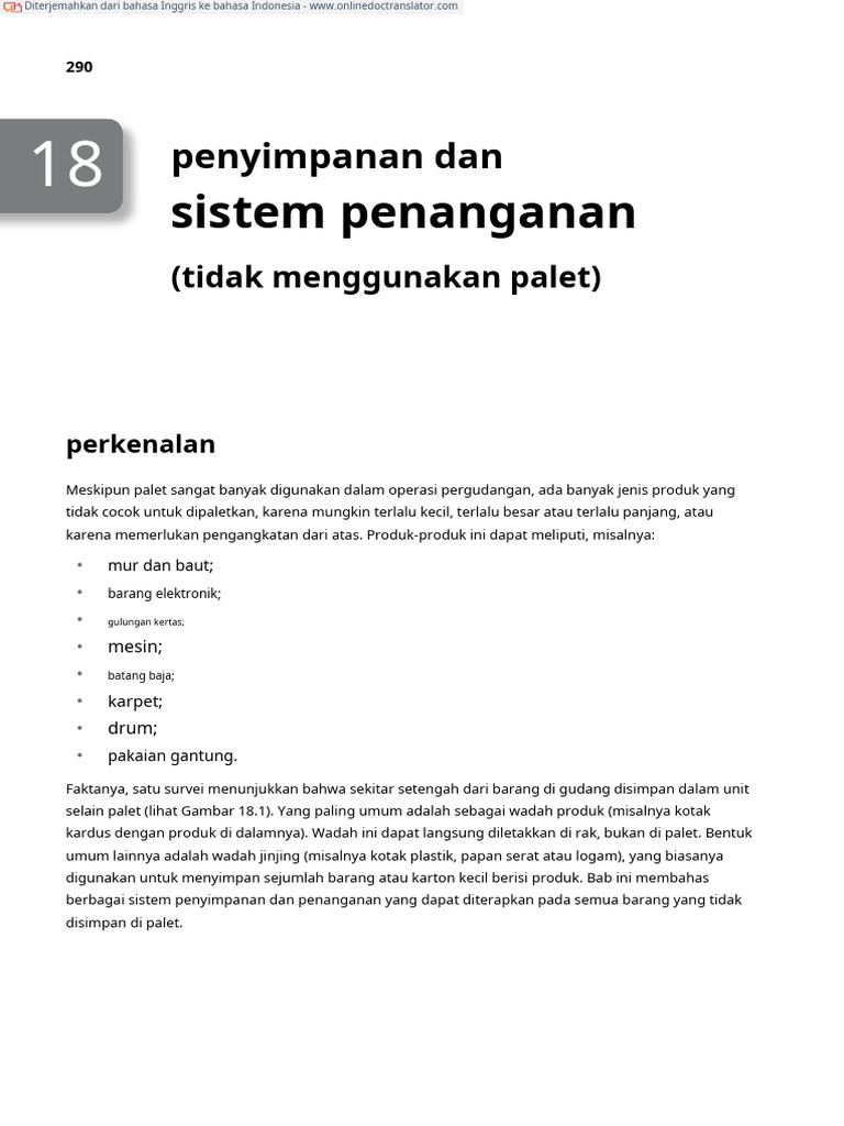 Sistem Penanganan: Penyimpanan Dan | PDF