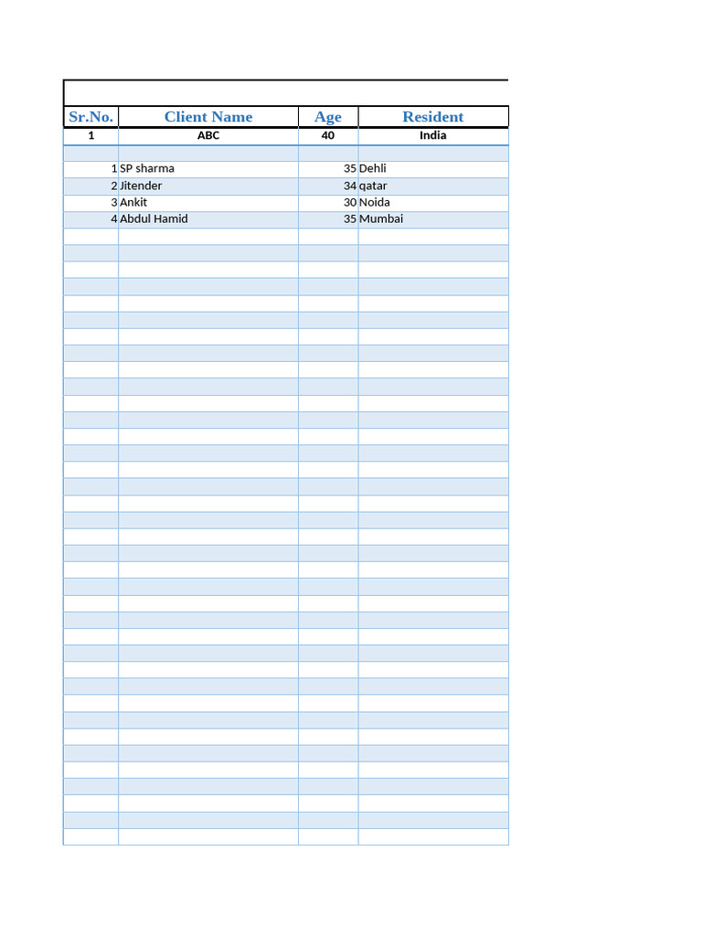Clients Record Sheet Format 11-April25 | PDF