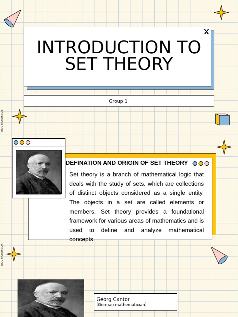 Group 1 Introduction To Set Theory 1 | PDF | Set (Mathematics) | Infinity