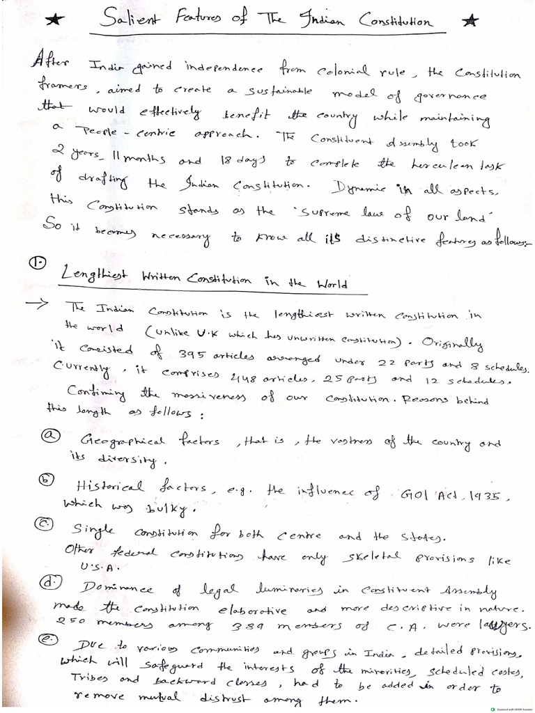 Constitution Note 1 | PDF