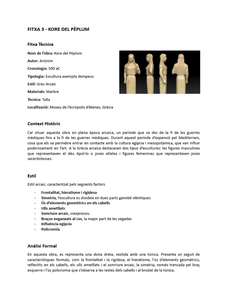 FITXA 3 - KORE DEL PÈPLUM | PDF